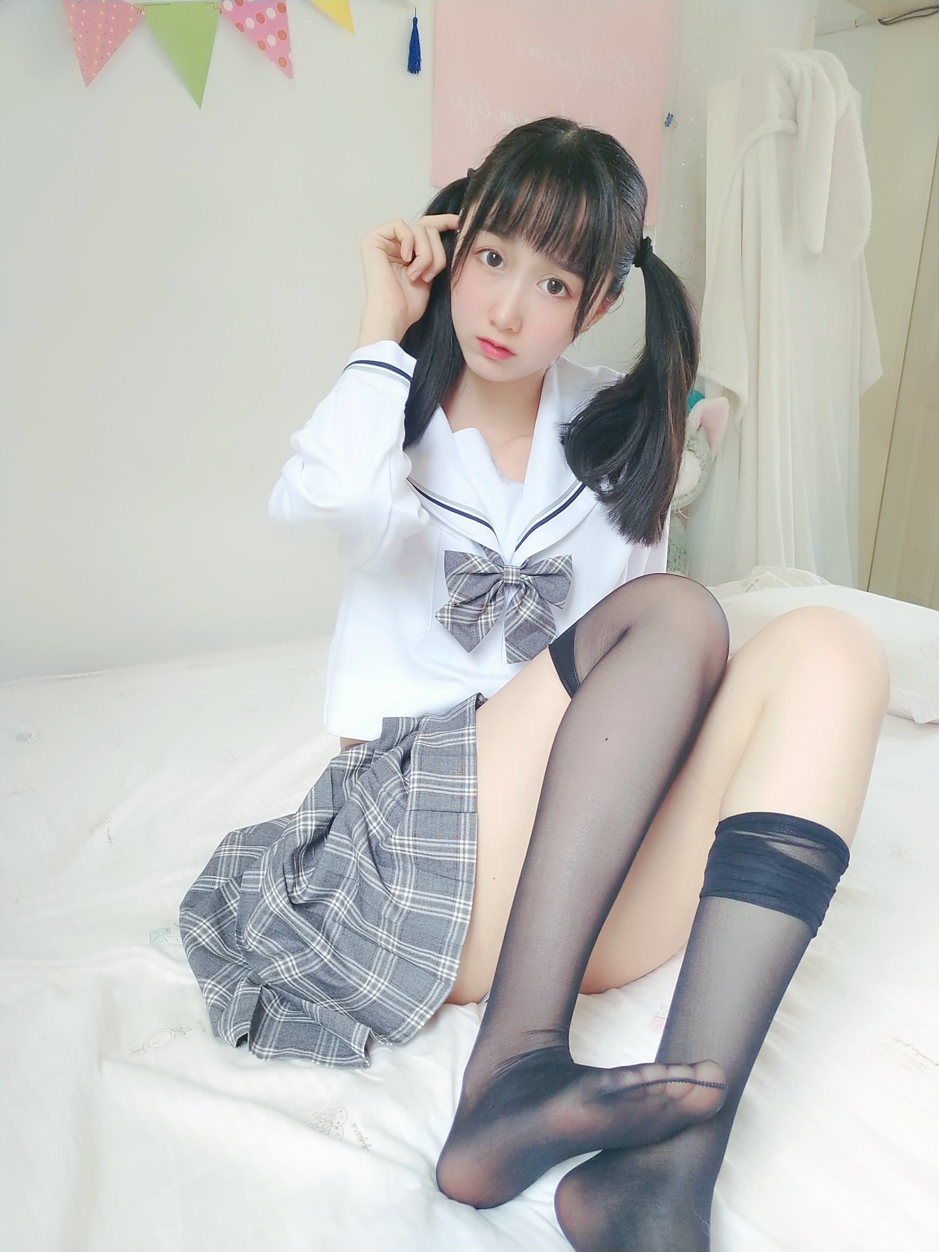 木绵绵OwO-灰格子JK - 写真アルバム