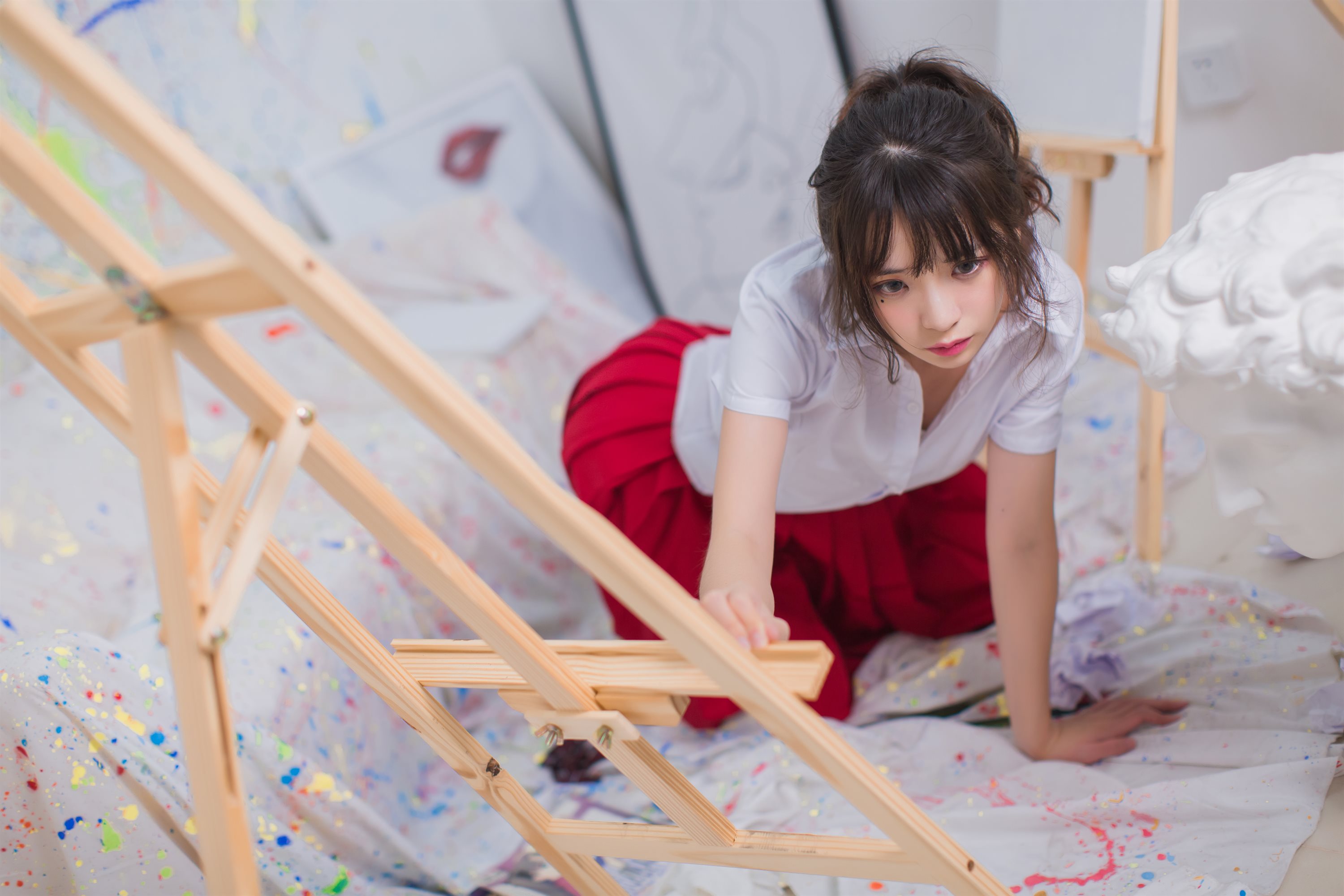 疯猫ss-制服少女写真集01-画室JK - 写真アルバム