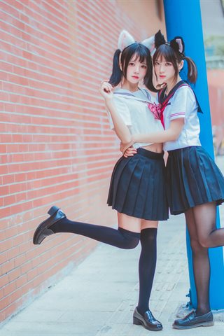 疯猫ss-桜桃喵&疯猫ss-JK百合2 - 套图