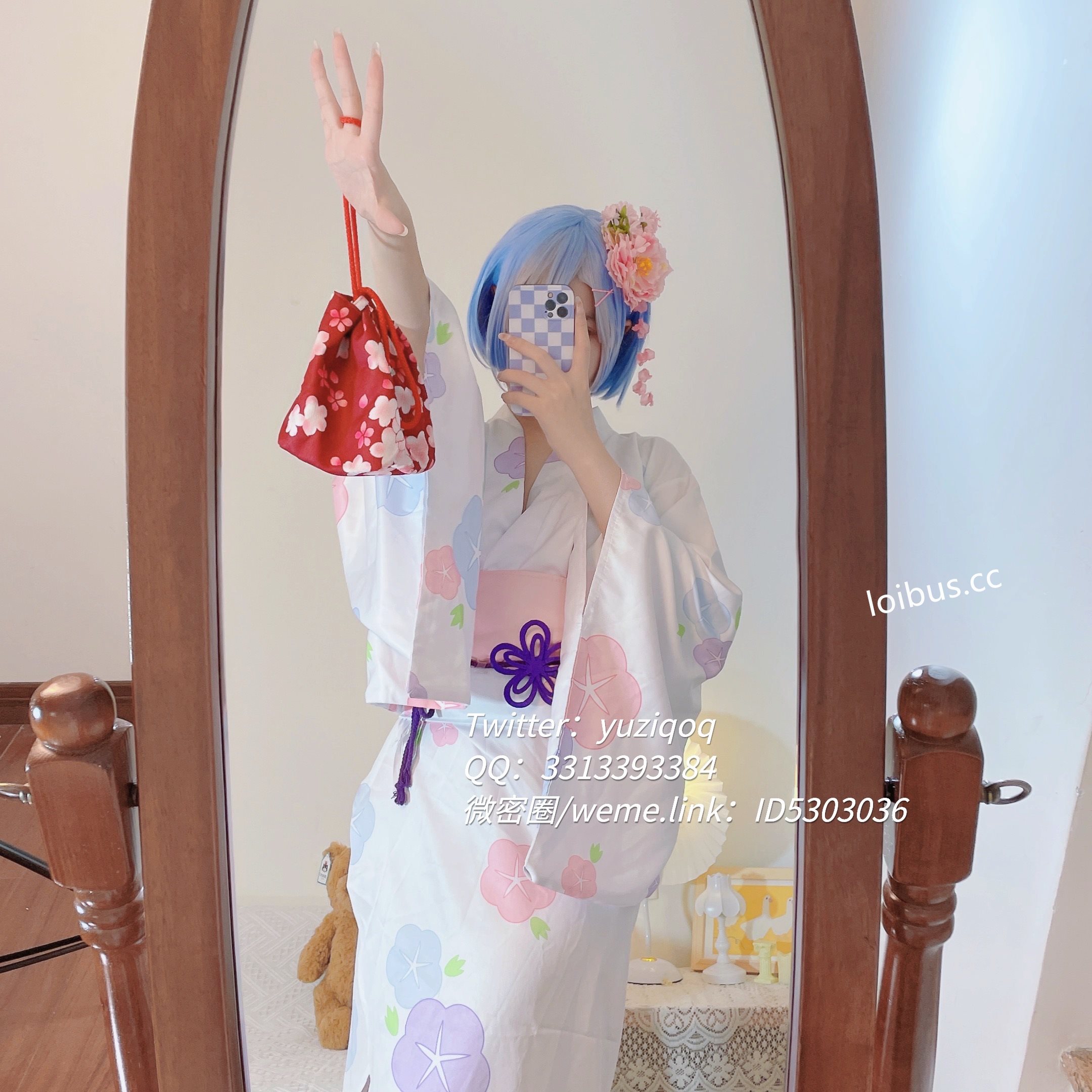 小蔡头喵喵喵 - 蕾姆浴衣 93P - 套图