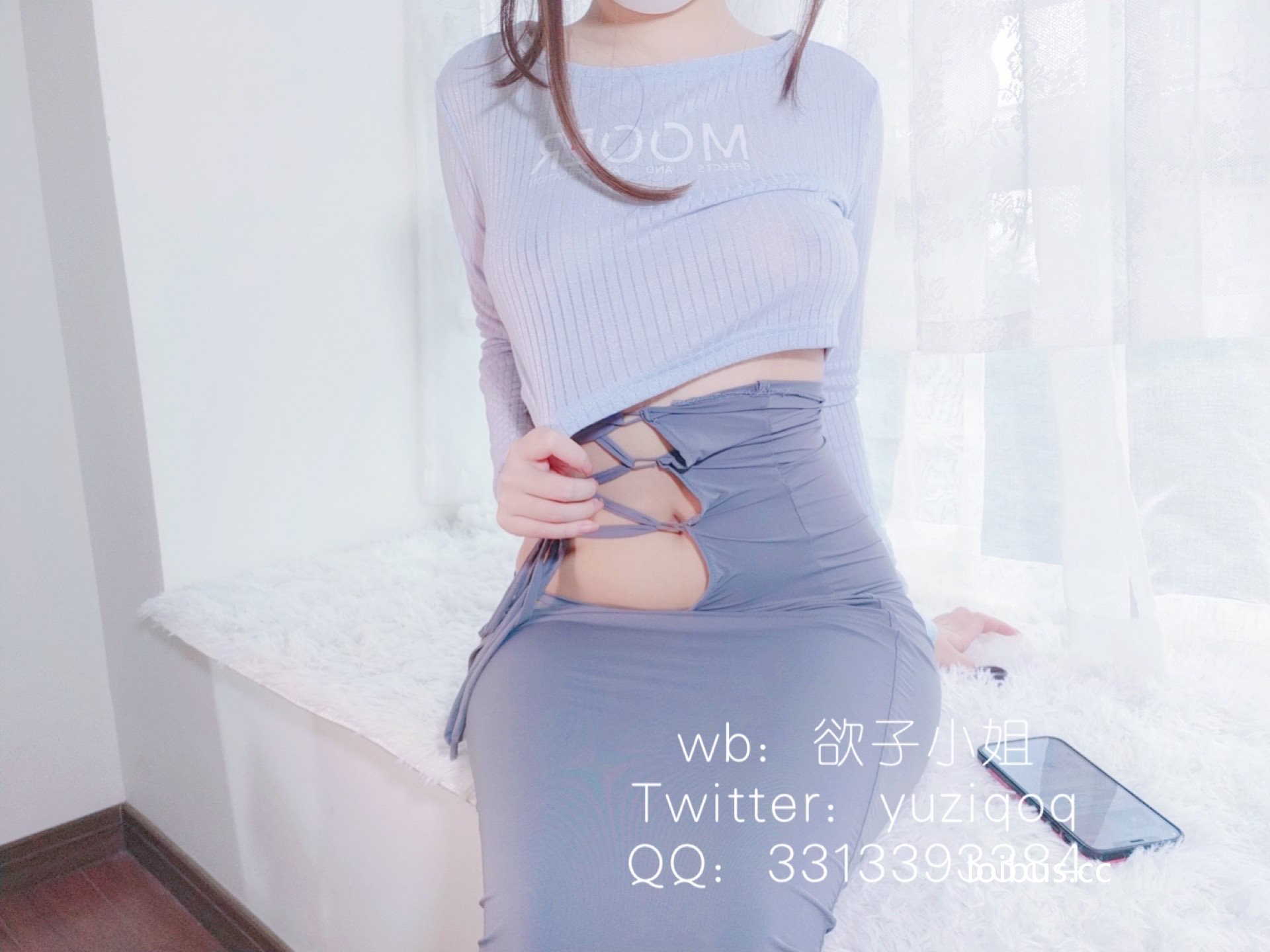 小蔡头喵喵喵 - 灰色包臀 59p - 套图